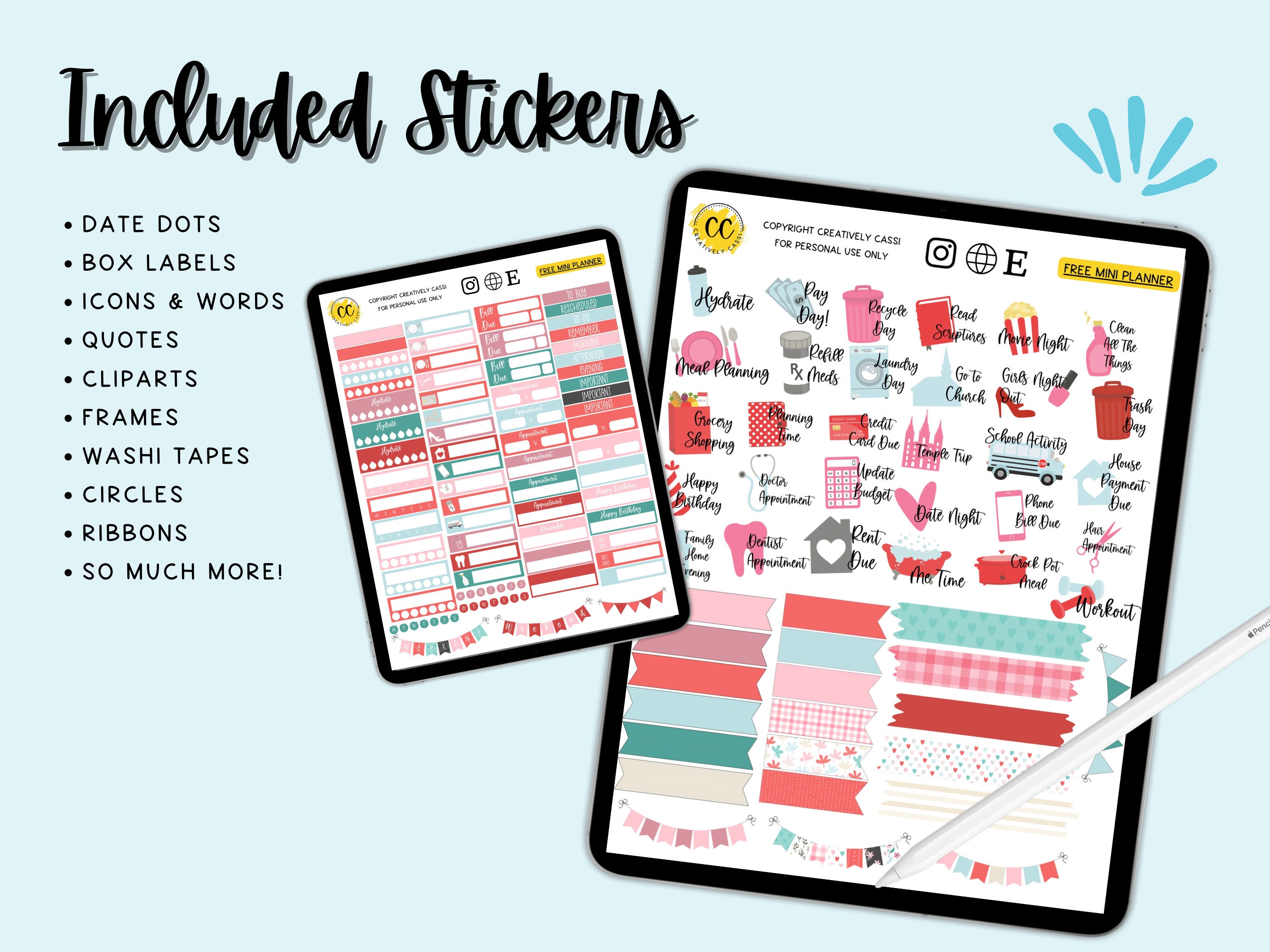 February Digital Planner Stickers Valentine's Day Sticker - Etsy