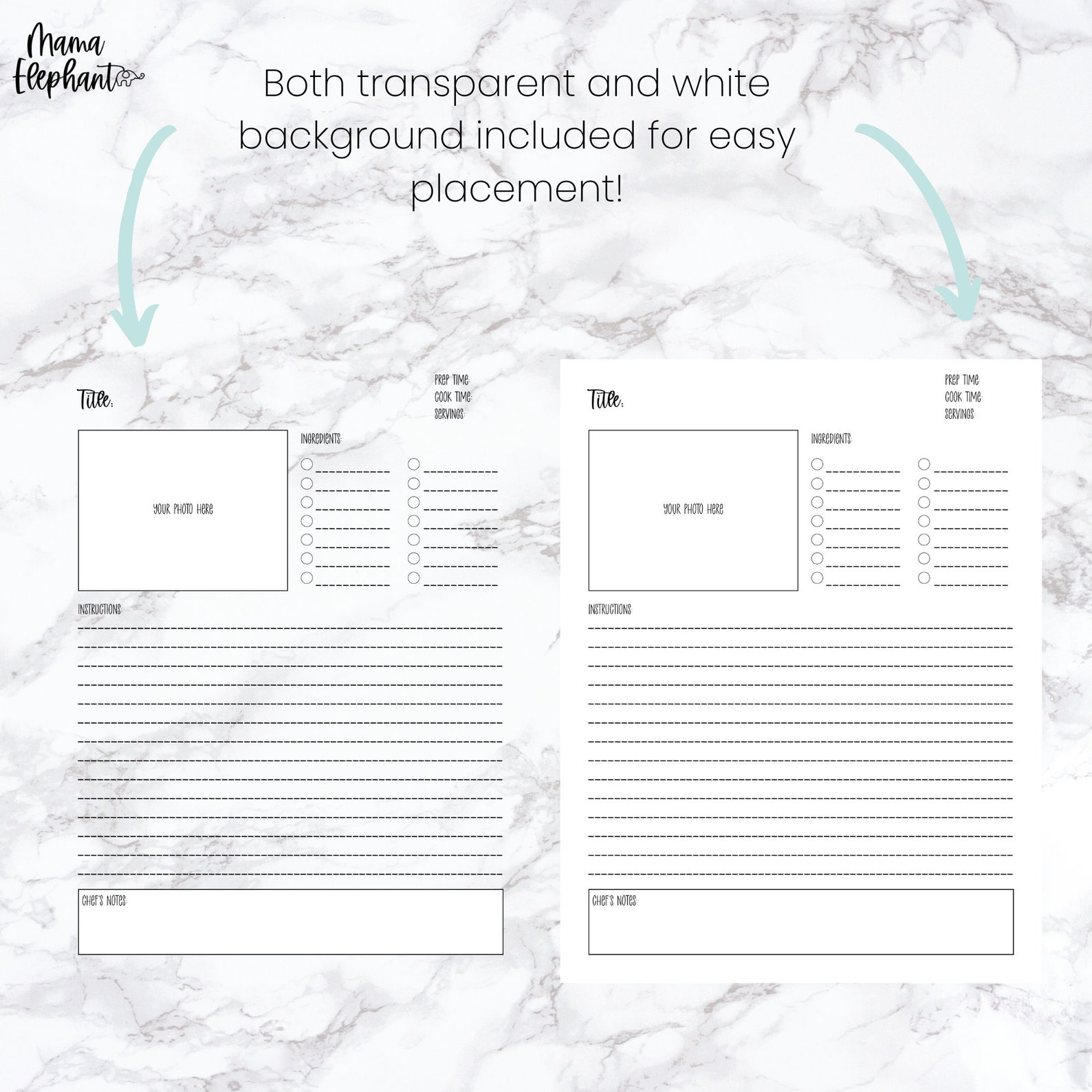 Meal Planning Digital Planner Inserts Fridge Inventory - Etsy