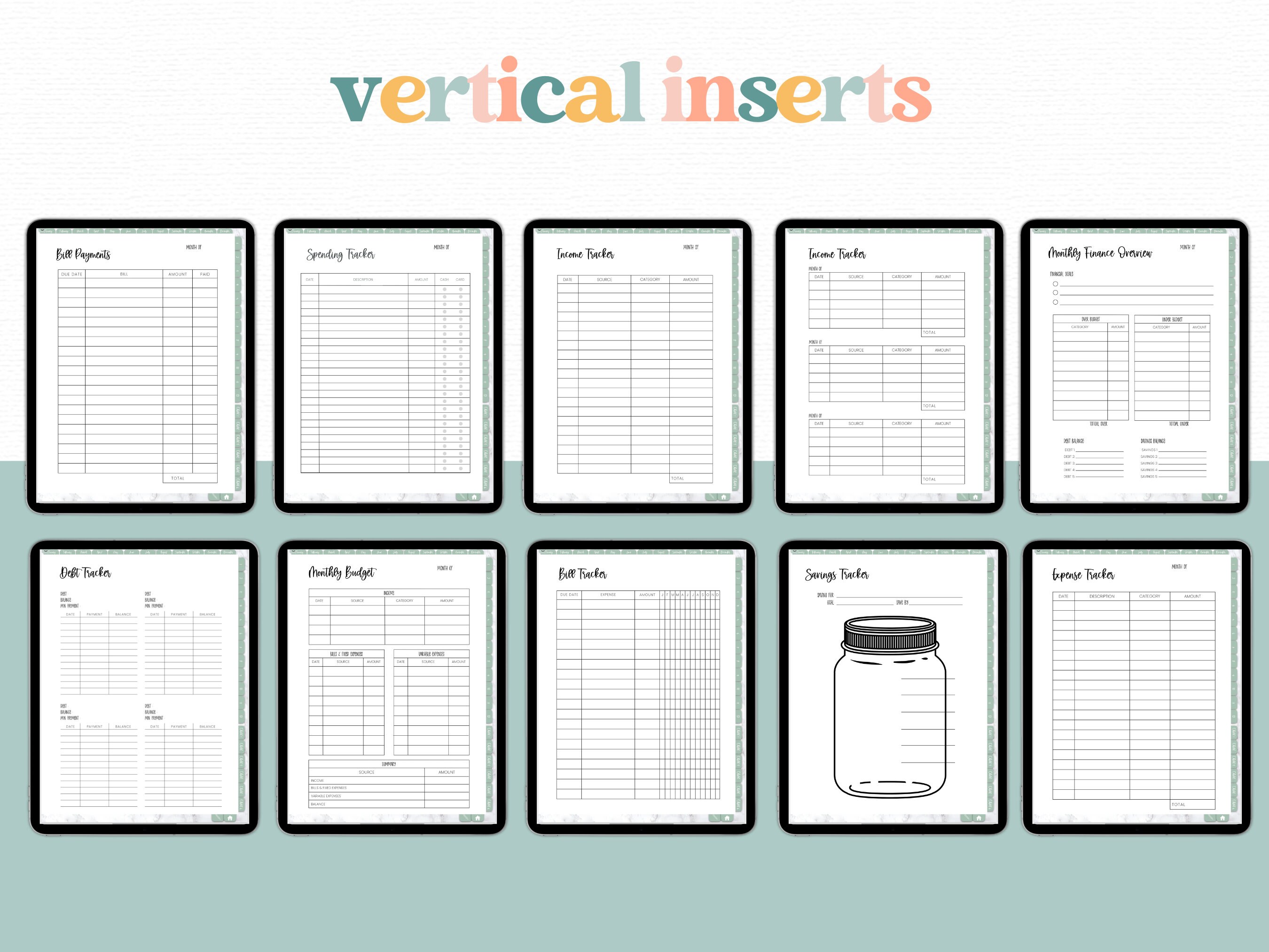 Finance Digital Planner Inserts Budget Goodnotes Inserts - Etsy