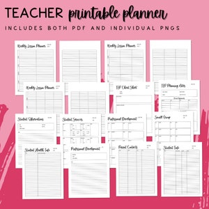 Teacher Digital Planner Inserts, IEP Planning Pages, Teacher Planner ...
