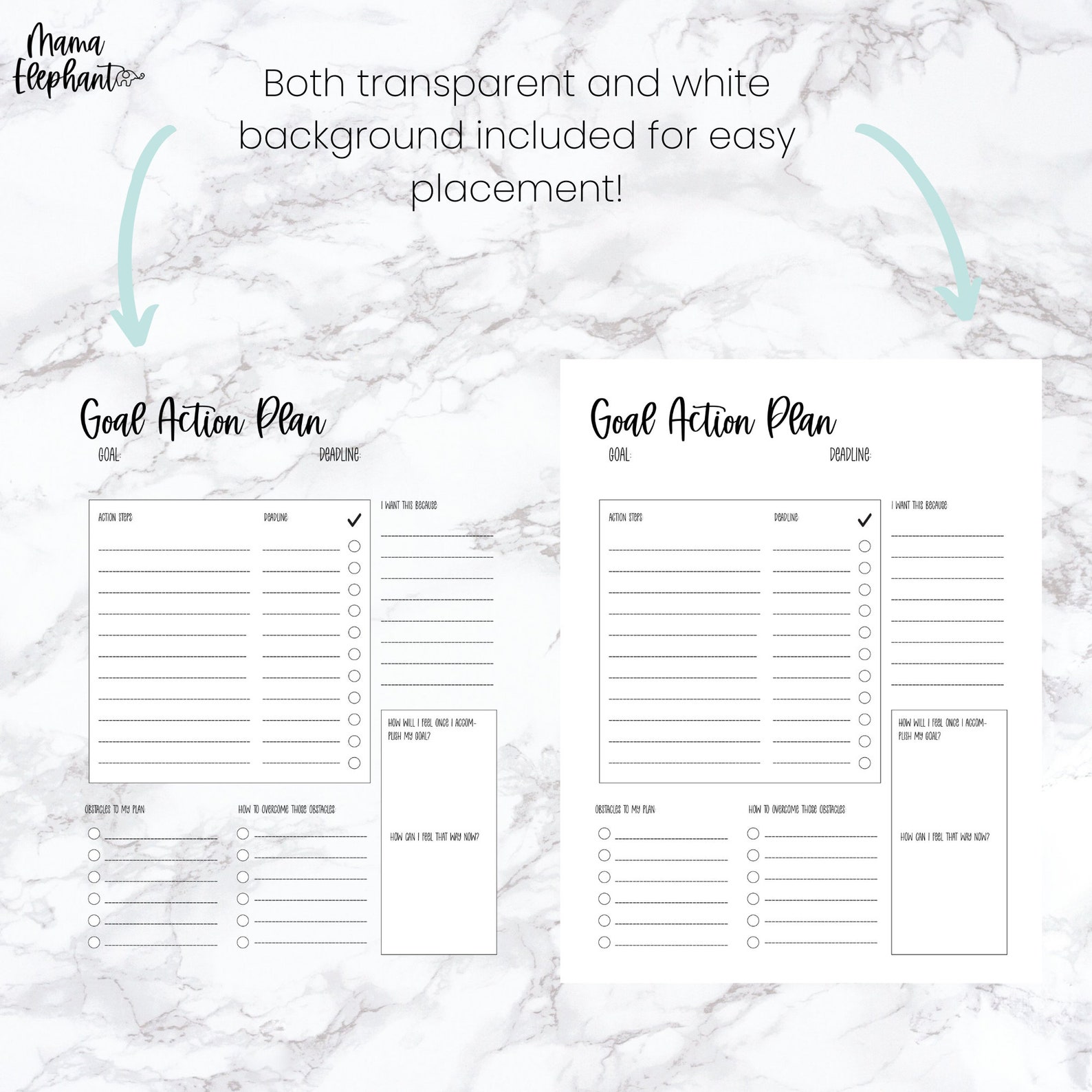 Goal Setting Digital Planner Inserts Goal Planning Goodnotes - Etsy