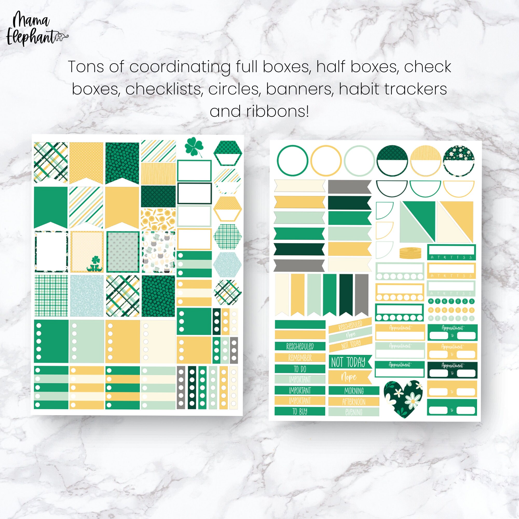 March Digital Planner Stickers St. Patrick's Day Sticker - Etsy
