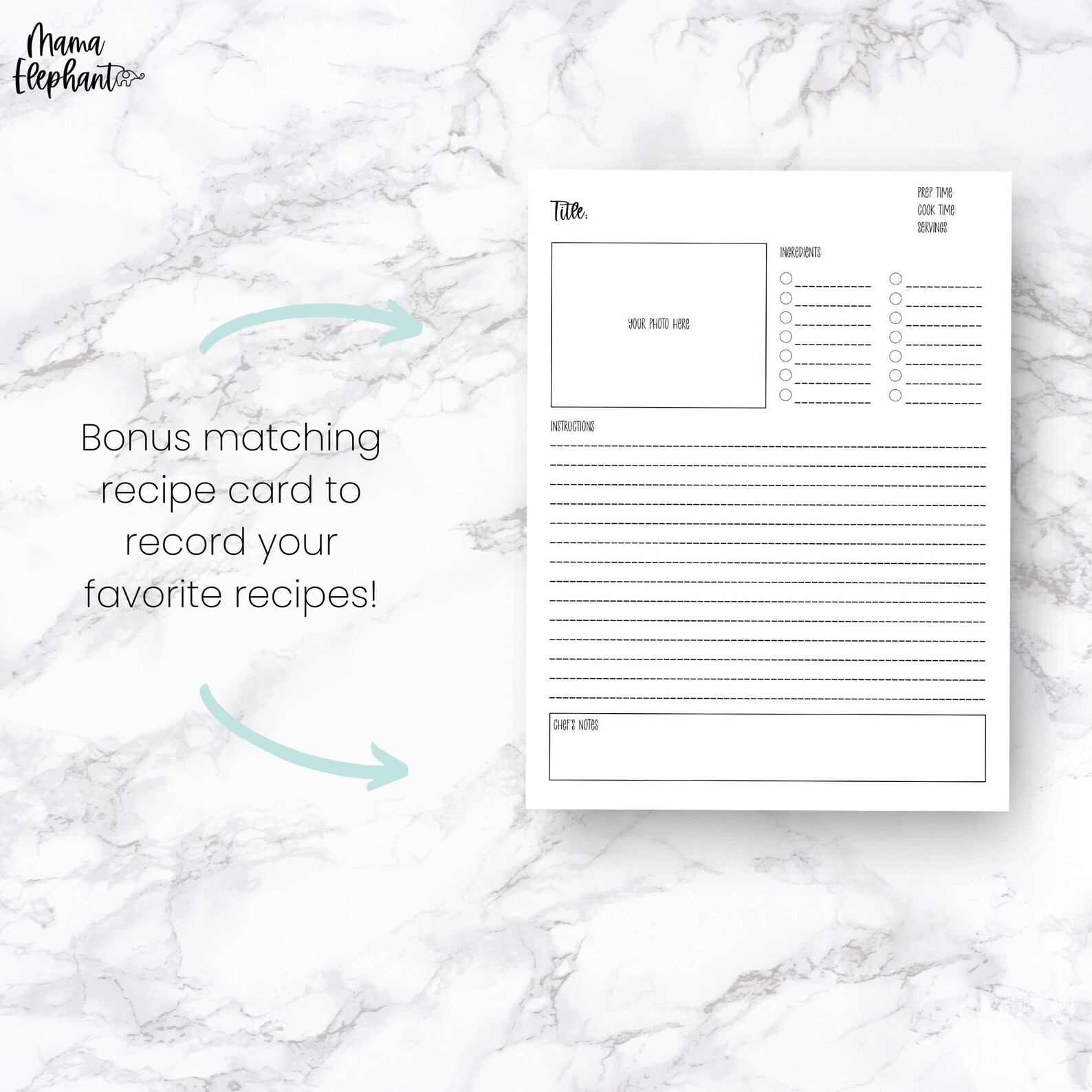 Meal Planning Digital Planner Inserts Fridge Inventory - Etsy