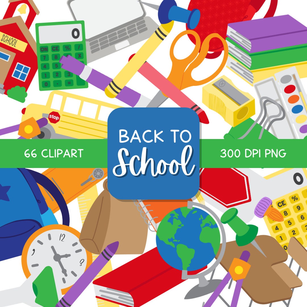 School Clipart, Teacher Classroom Clipart, Digital School Days Pngs ...