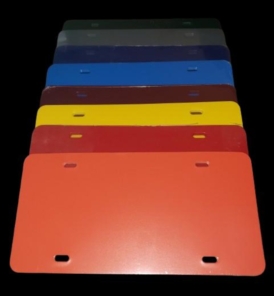 5-pack Blank Plastic License Plates assorted Colors 6 X 12inch - Etsy