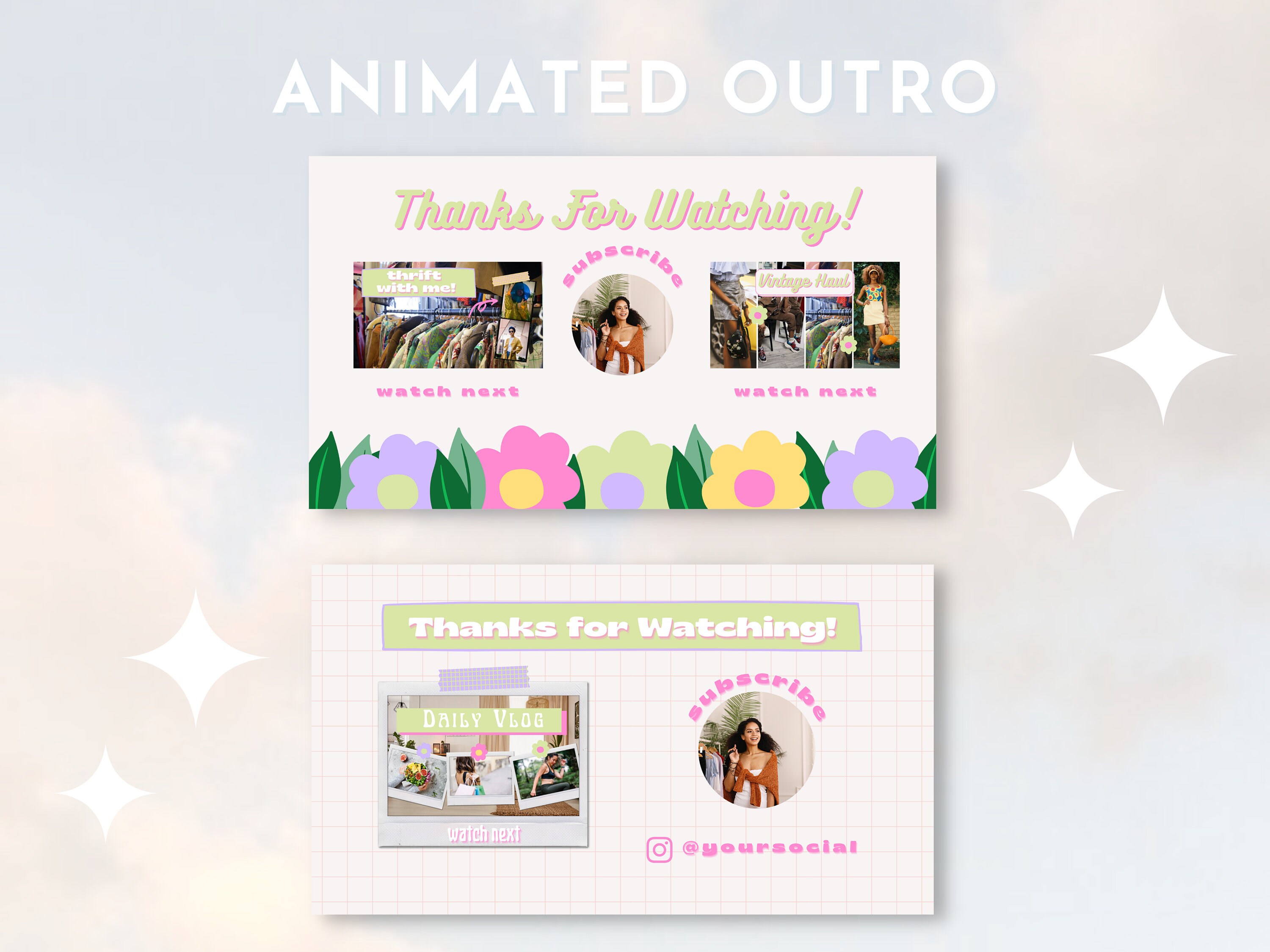 Phoebe Channel Kit | Youtube Branding Kit | 2 Personalised Banner, 2 ...