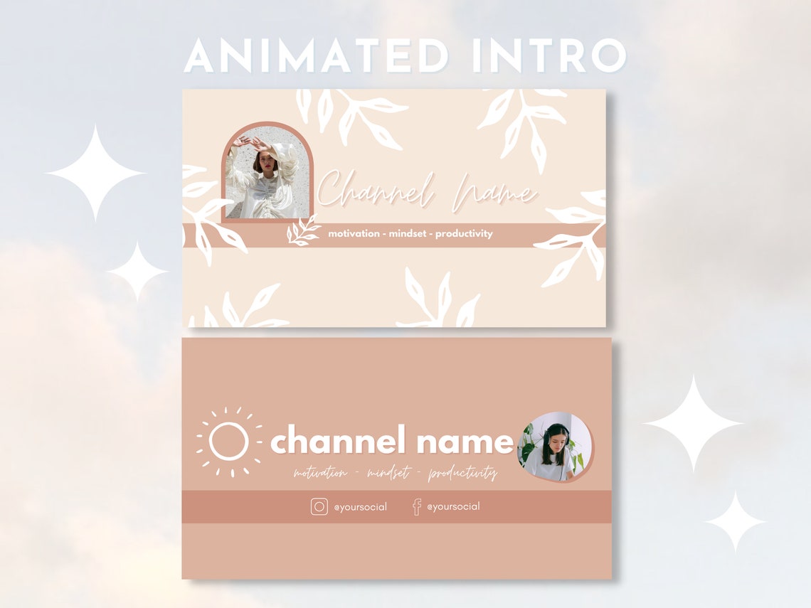 Michelle Channel Kit Youtube Branding Kit 2 Personalised Banner, 2 ...