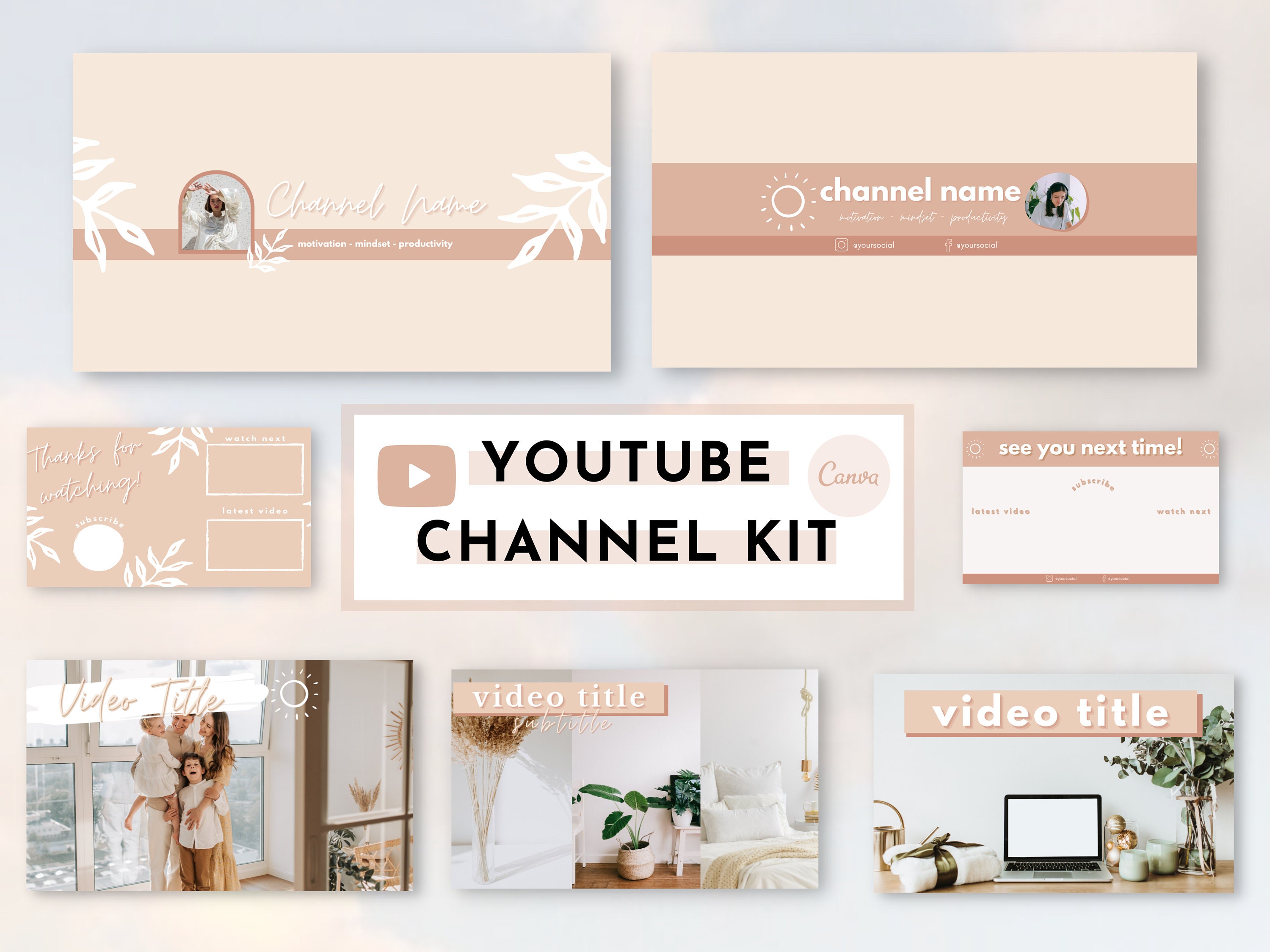Michelle Channel Kit | Youtube Branding Kit | 2 Personalised Banner, 2 ...