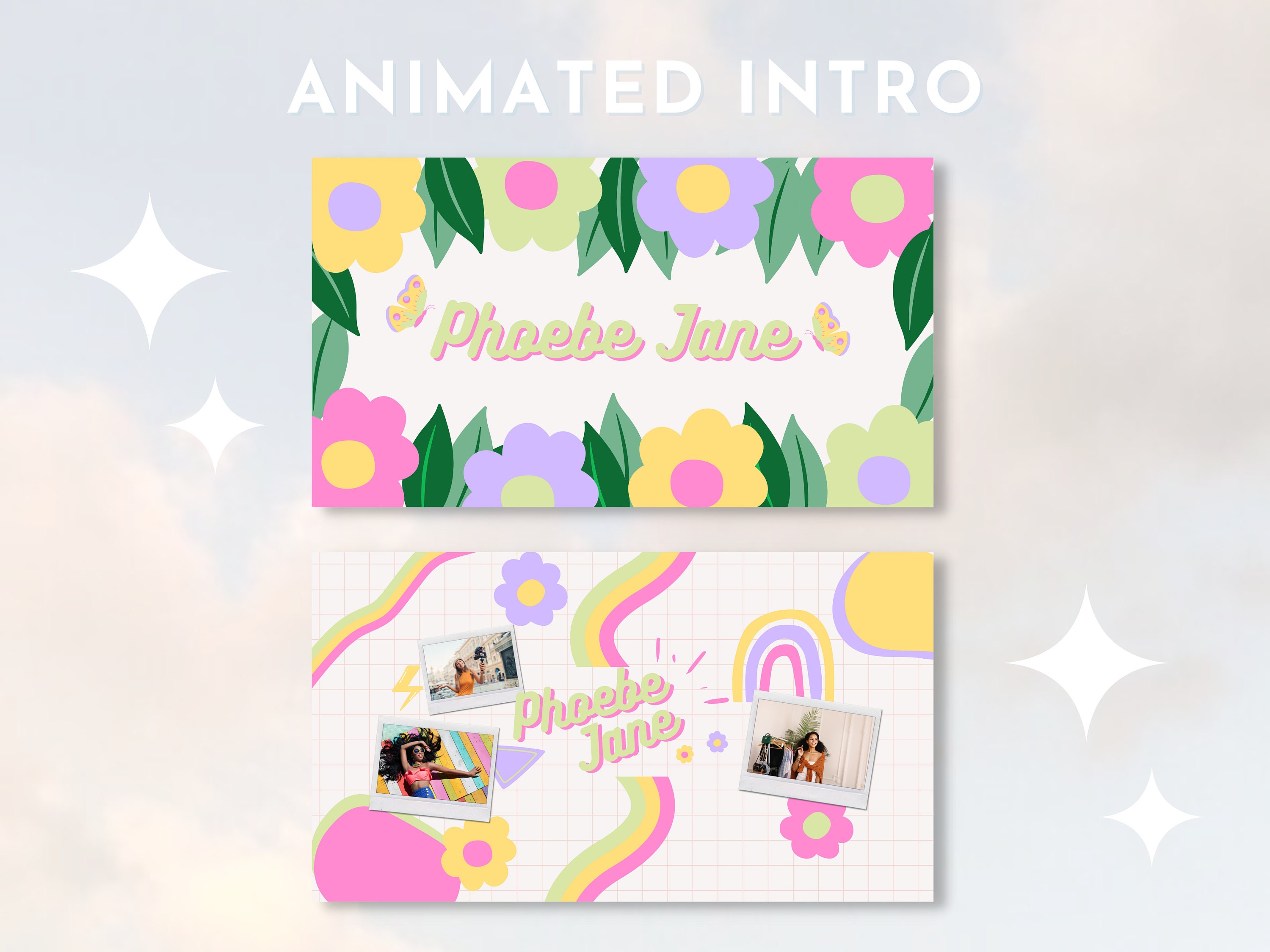 Phoebe Channel Kit | Youtube Branding Kit | 2 Personalised Banner, 2 ...