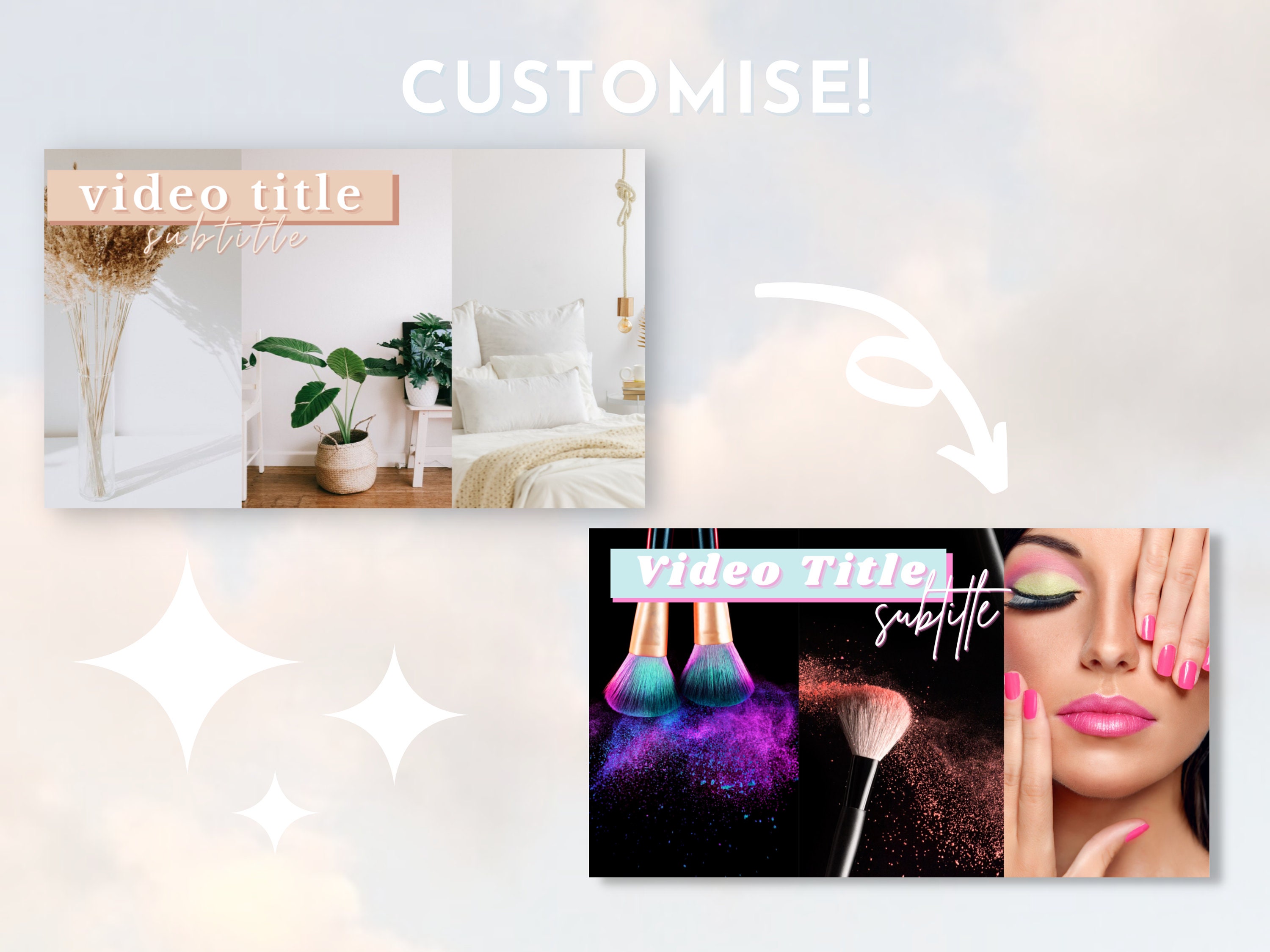 Michelle Channel Kit | Youtube Branding Kit | 2 Personalised Banner, 2 ...