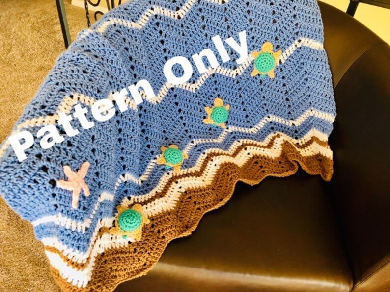 Sea Turtle Baby Blanket Crochet Pattern ONLY - Etsy