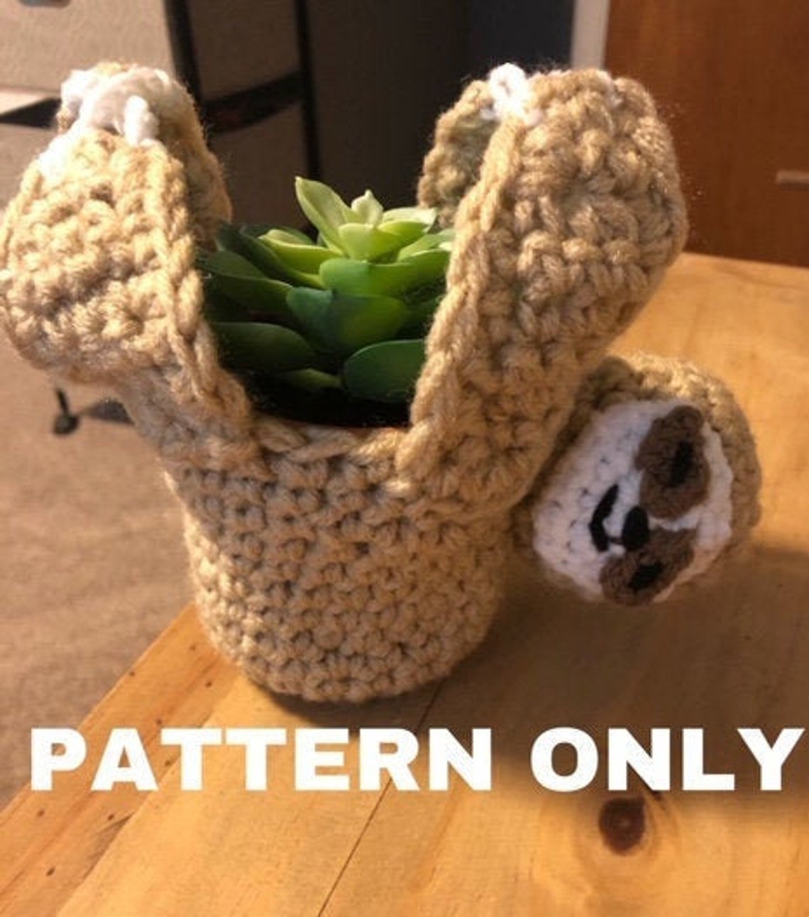 Mini Succulent Sloth Plant Holder CROCHET PATTERN ONLY - Etsy