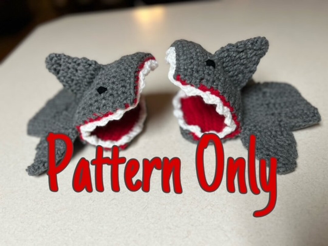 The Shark Mittens, Crochet Pattern ONLY - Etsy