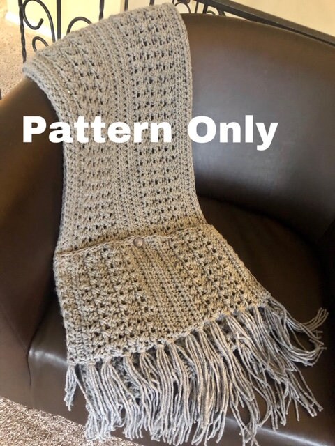 Cold Office Shawl II Shawl With Pockets Shawl Crochet Boho - Etsy