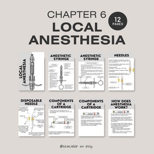 Dental Instruments Chapter 6 Local Anesthesia Pocket Guide - Etsy