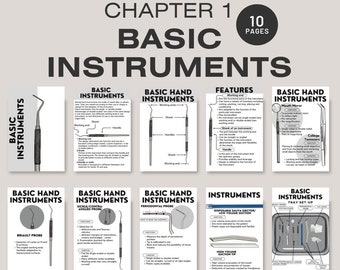 Dental Instruments Chapter 2 Pocket Guide, Dental Student, Hygienist - Etsy