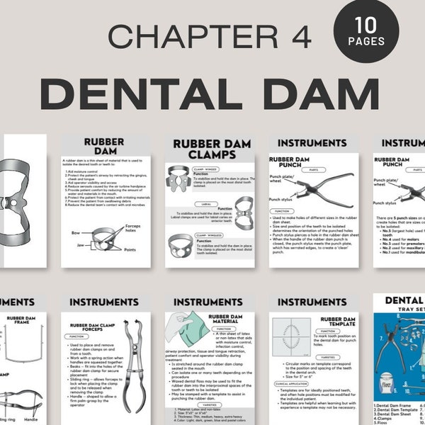Dental Instruments Chapter 2 Pocket Guide, Dental Student, Hygienist - Etsy