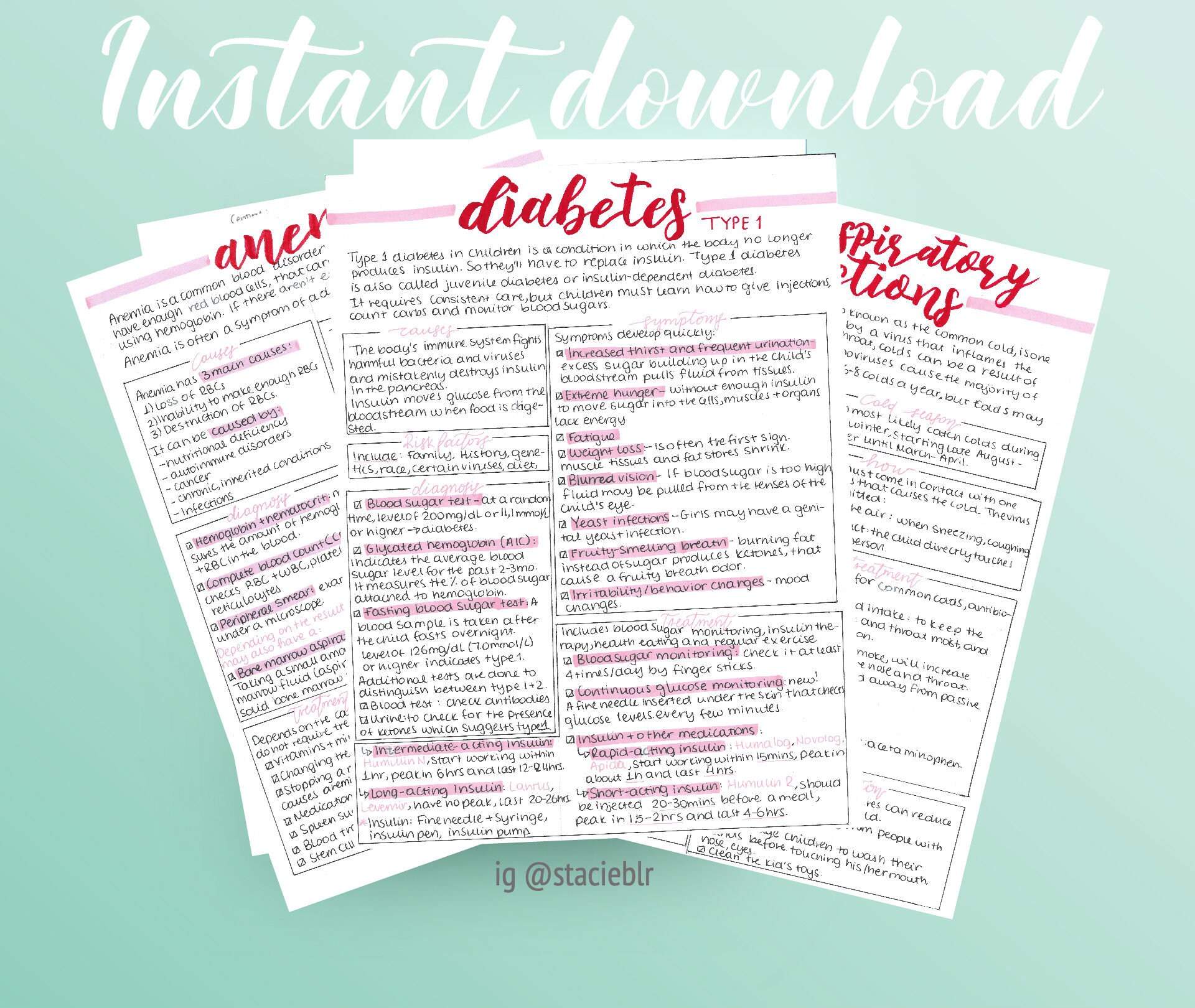 Pediatrics Note Set Med School, Pre-med, Nursing School, Dental School ...