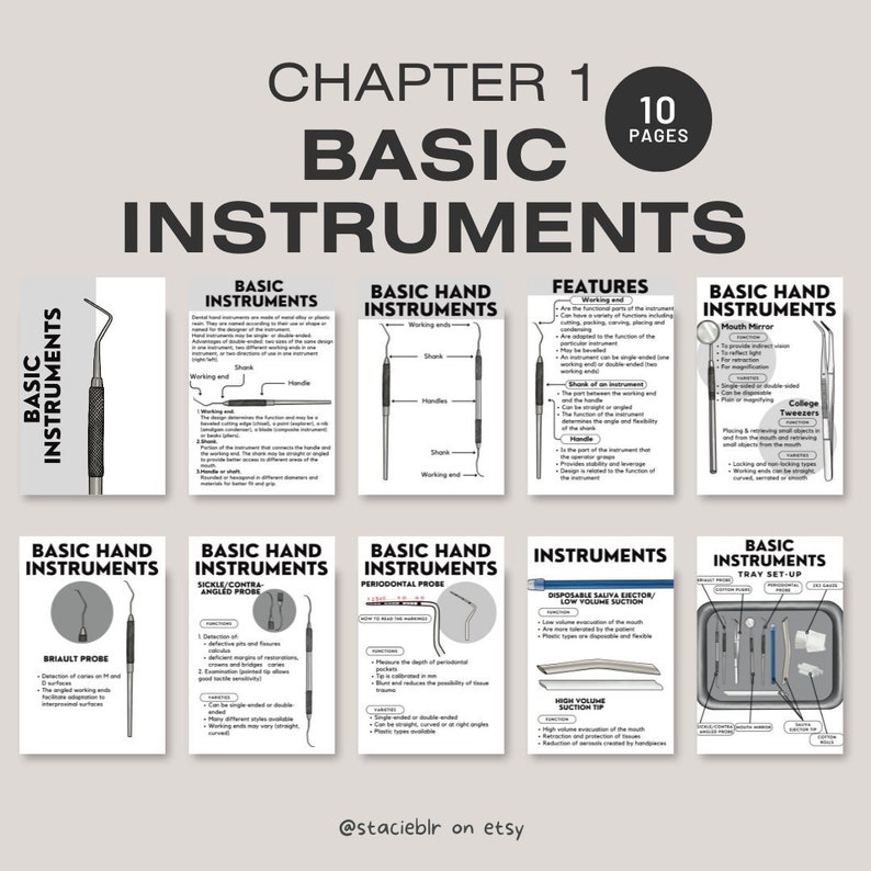 Dental Instruments Chapter 1 Basic Instruments Pocket Guide, Dental ...