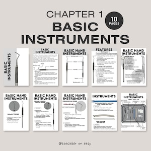 Dental Instruments Complete Pocket Guide, Dental Student, Hygienist - Etsy