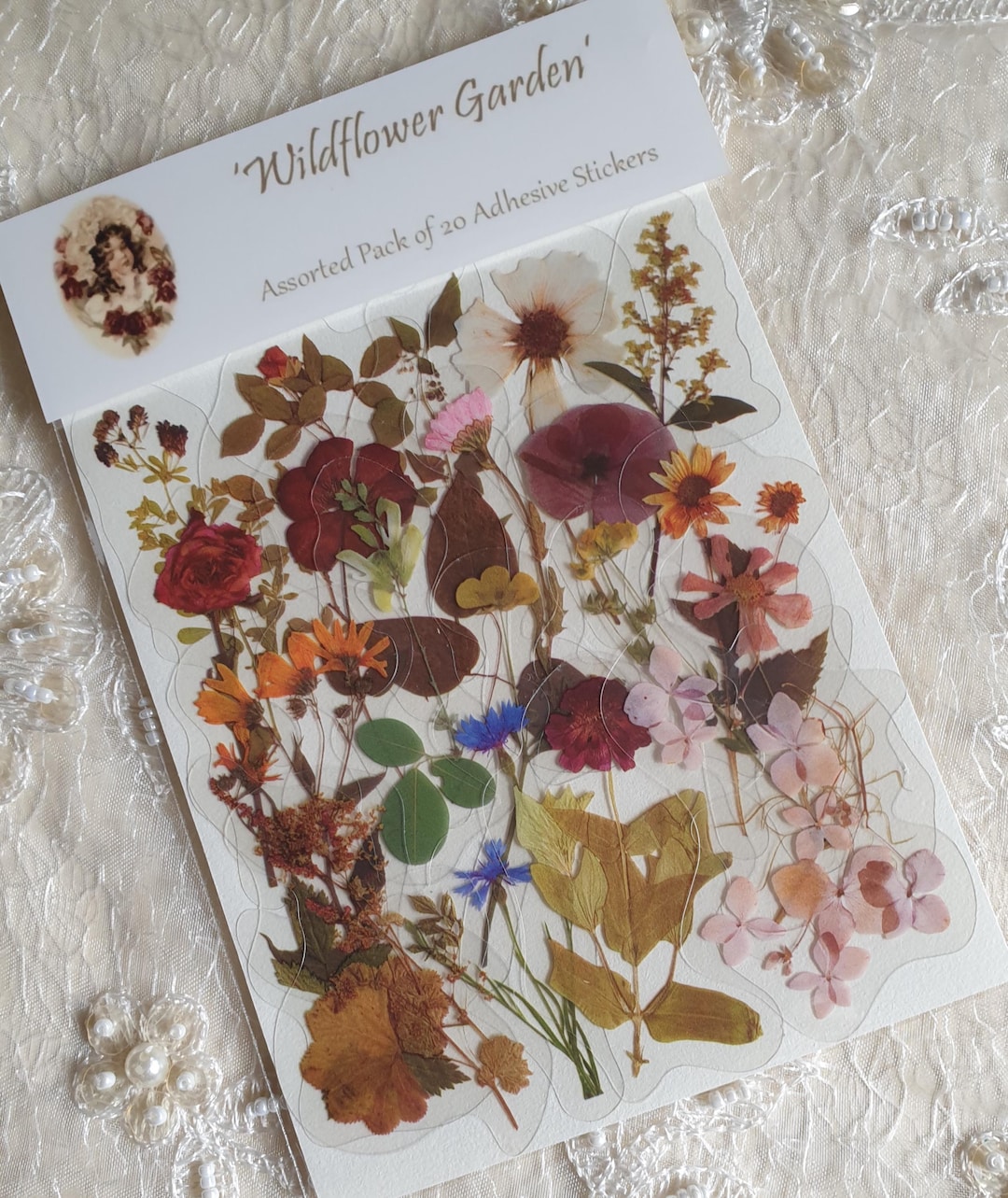 Faux Dried Pressed Flowers Sticker Pack/floral/roses/leaves Botanical ...