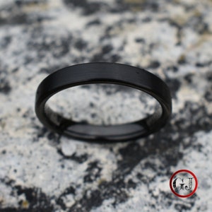 Tungsten Ring 4mm Brushed Black Comfort Fit Band, Mens Ring, Mens ...