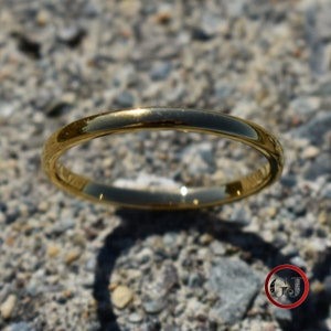 Tungsten 2mm Gold Ring, Wedding Band, Thin Ring - Etsy