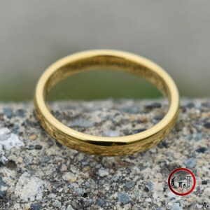 Tungsten Ring Classic 4mm Gold Comfort Fit Band, Mens Ring, Mens ...