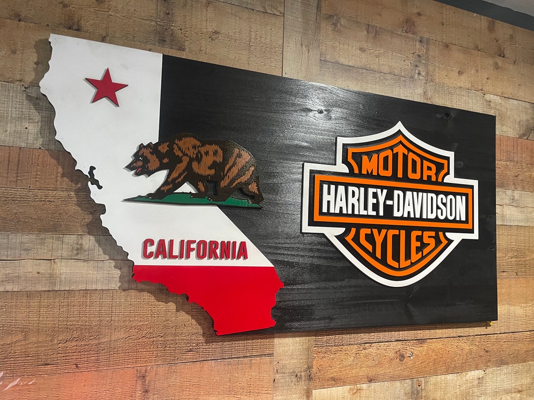 California Wooden Sign With HD Logo. - Etsy