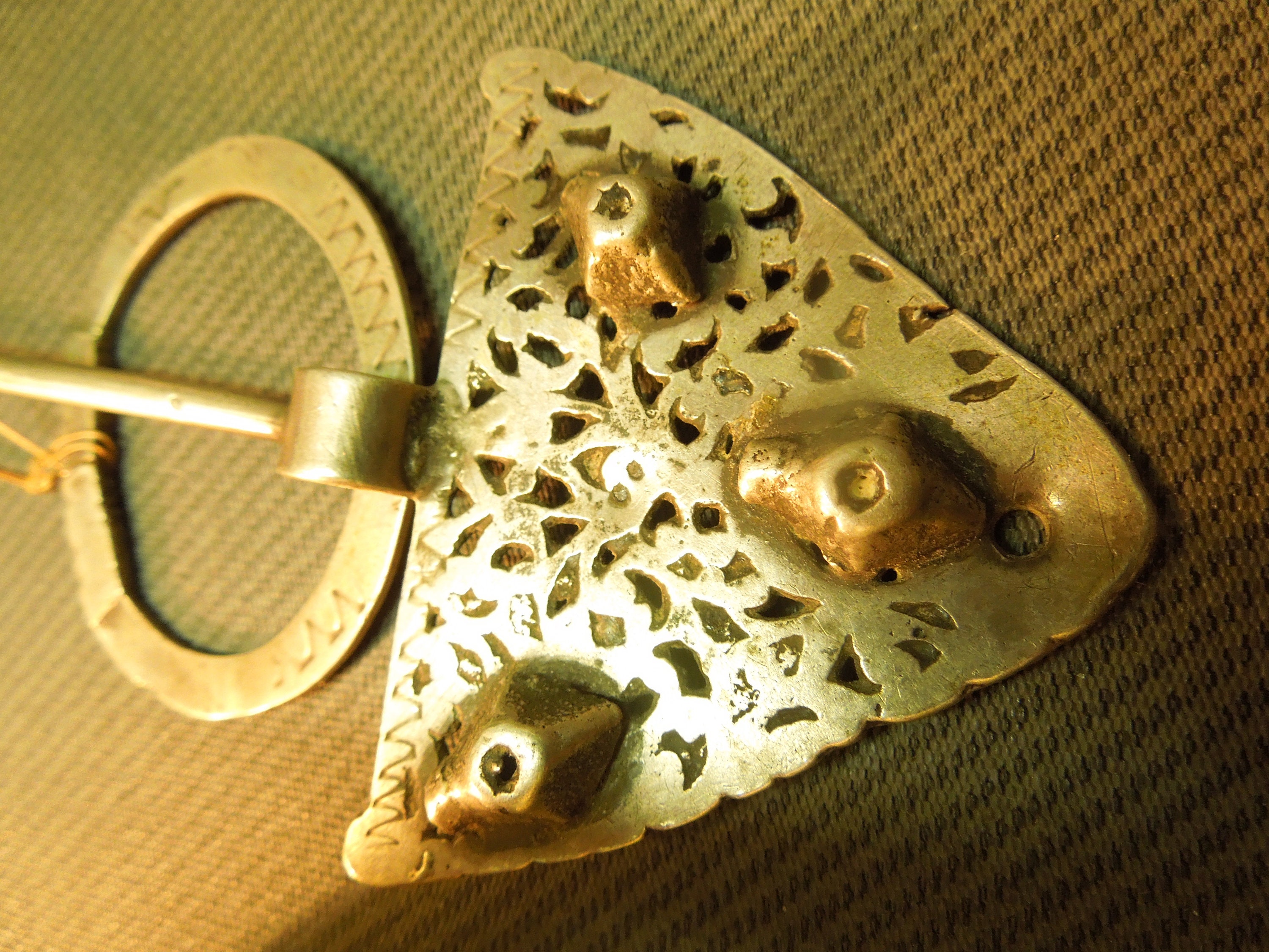 African Berber Fibula Tribal Brooch Cloak Pin 950 French Sterling ...