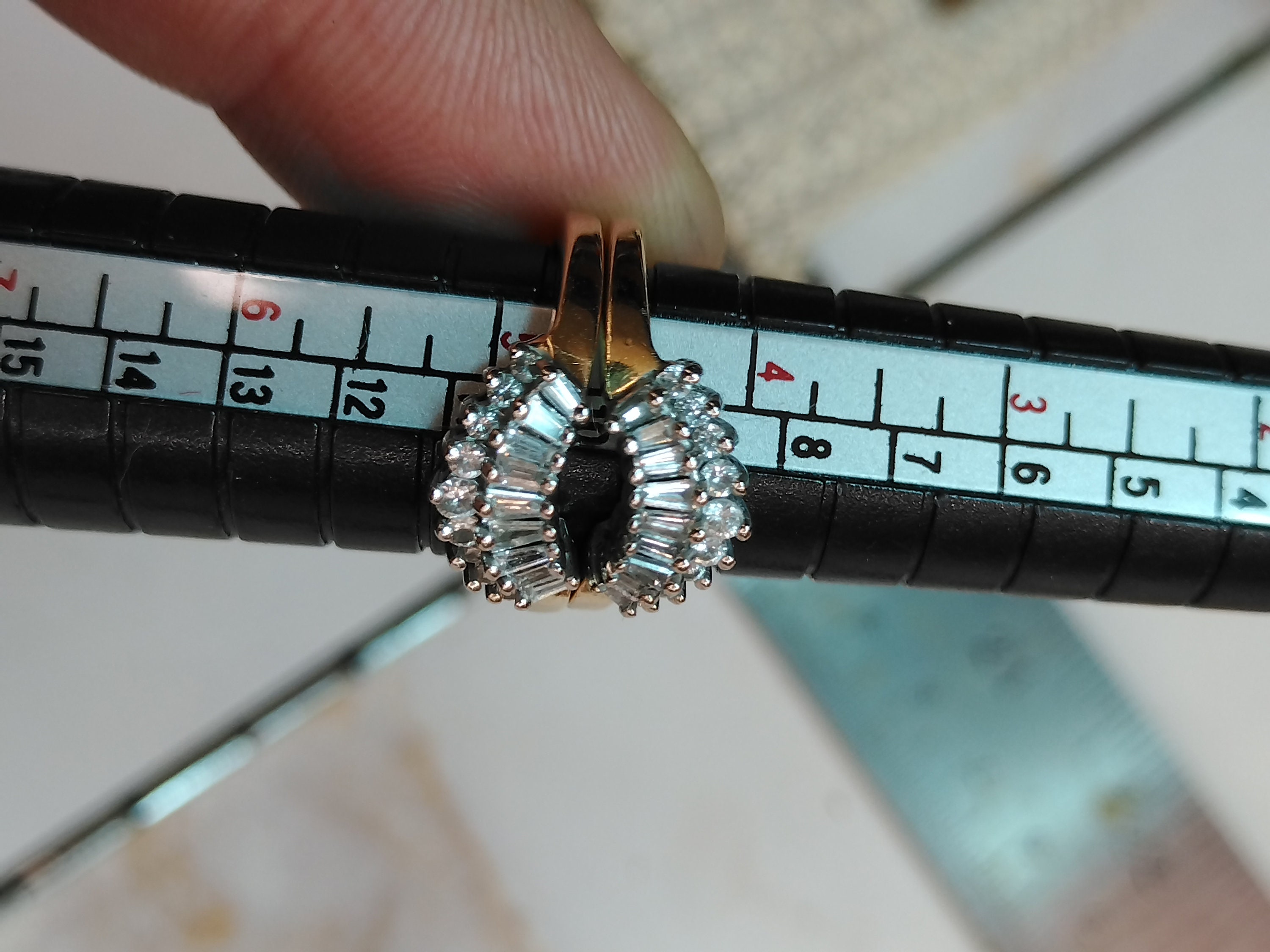 Stunning Cluster Diamonds Set of Hugger 14k Gold Rings Made to Hug and ...