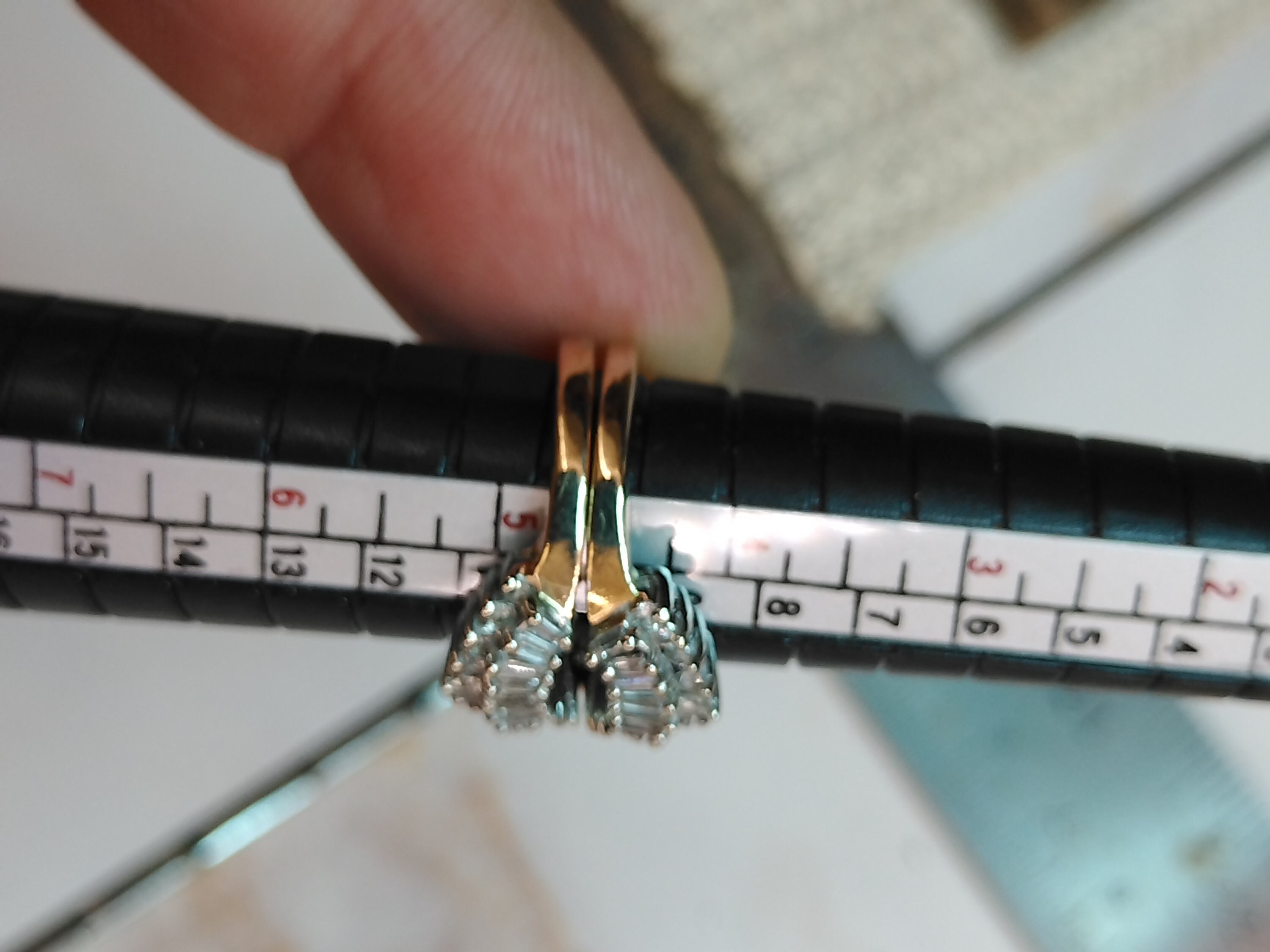 Stunning Cluster Diamonds Set of Hugger 14k Gold Rings Made to Hug and ...