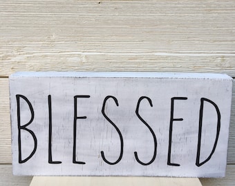 Blessed Sign, Rustic Word Art Sign, Metal Words, Metal Wall Signs ...