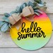Hello Summer Wood Block Sign/hello Summer Sign/summer Wood - Etsy