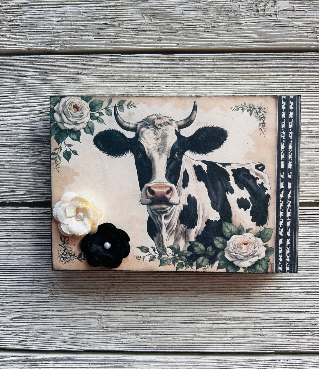 Milk Cow Wood Canvas Sign/cow Decor/cow Wood Sign/farmhouse Cow Sign ...