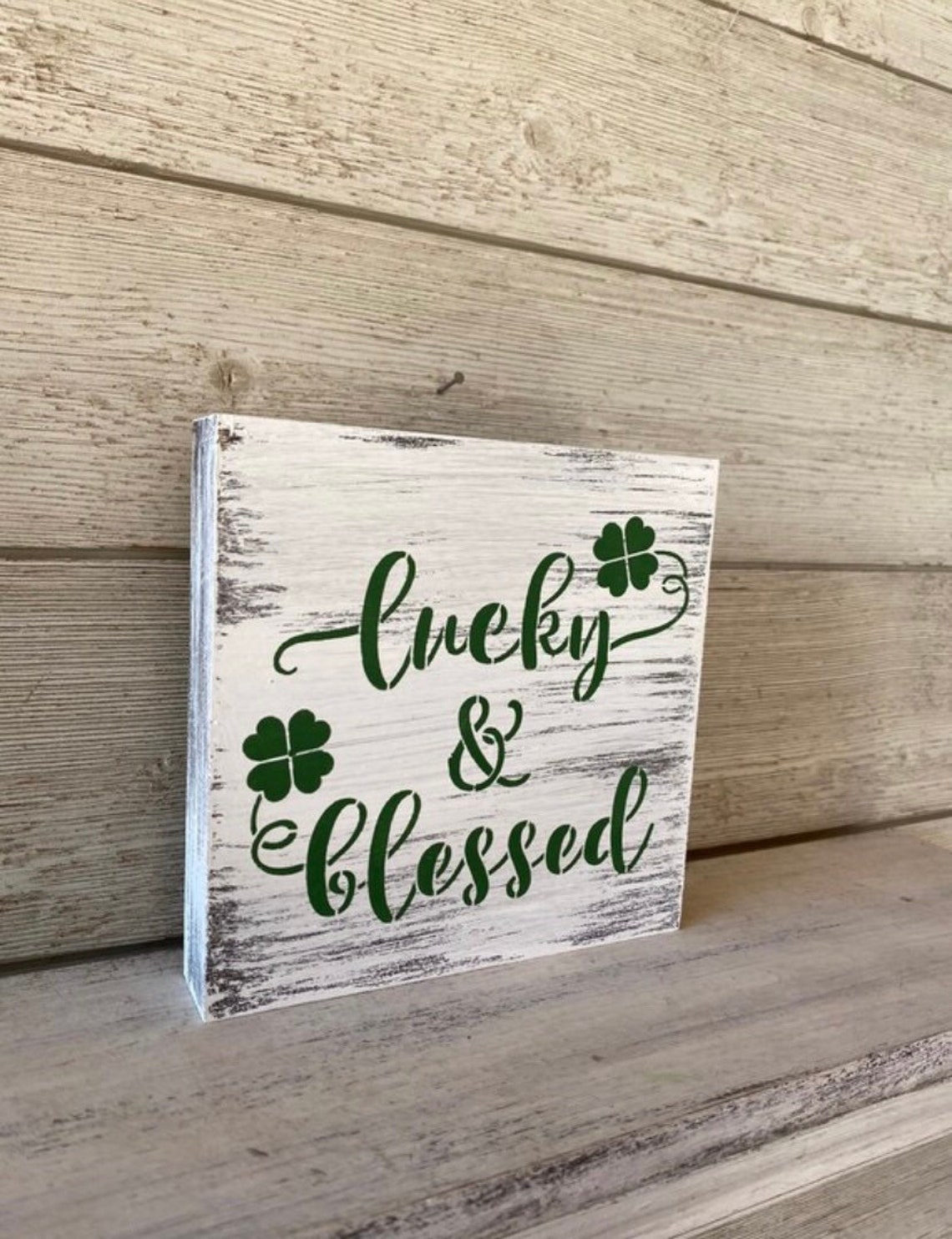 Shamrock Wood Block Sign/st. Patrick Wood Sign /saint Patrick - Etsy