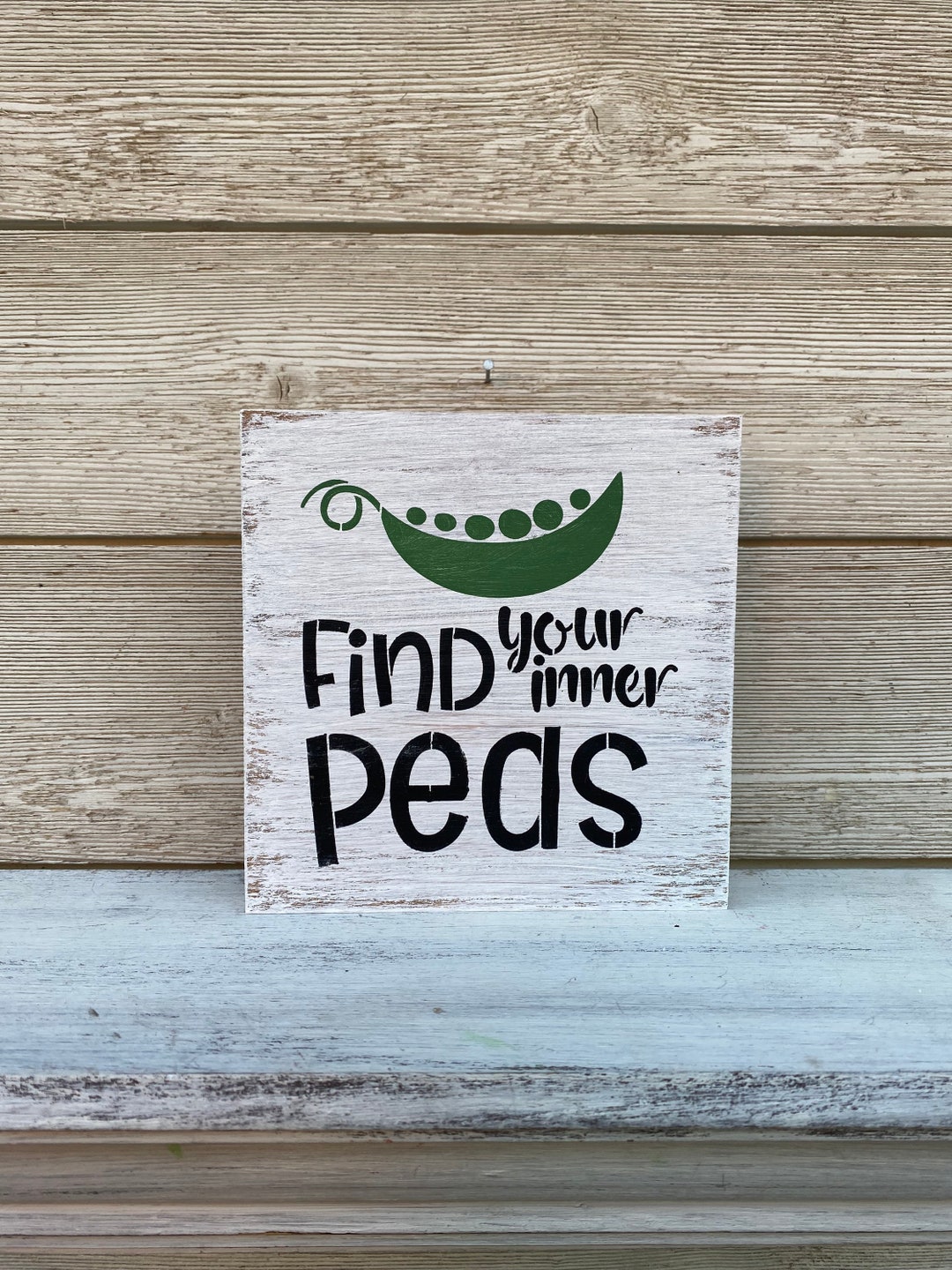 Find Your Inner Peas Farmhouse Wood Sign/funny Summer Sign/funny Pea ...