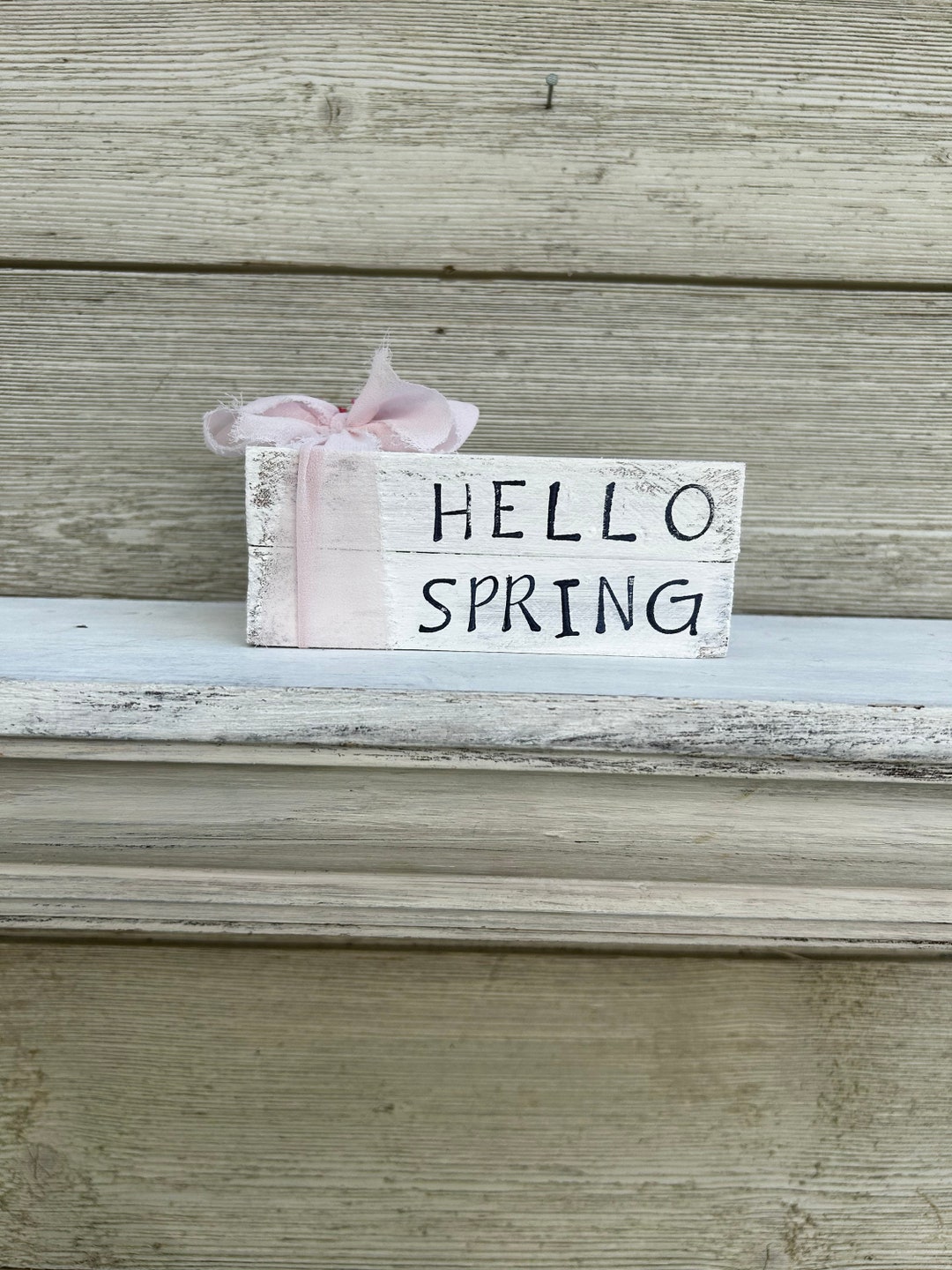 Hello Spring Wood Book Stack/spring Tier Tray Decor/spring Decor - Etsy