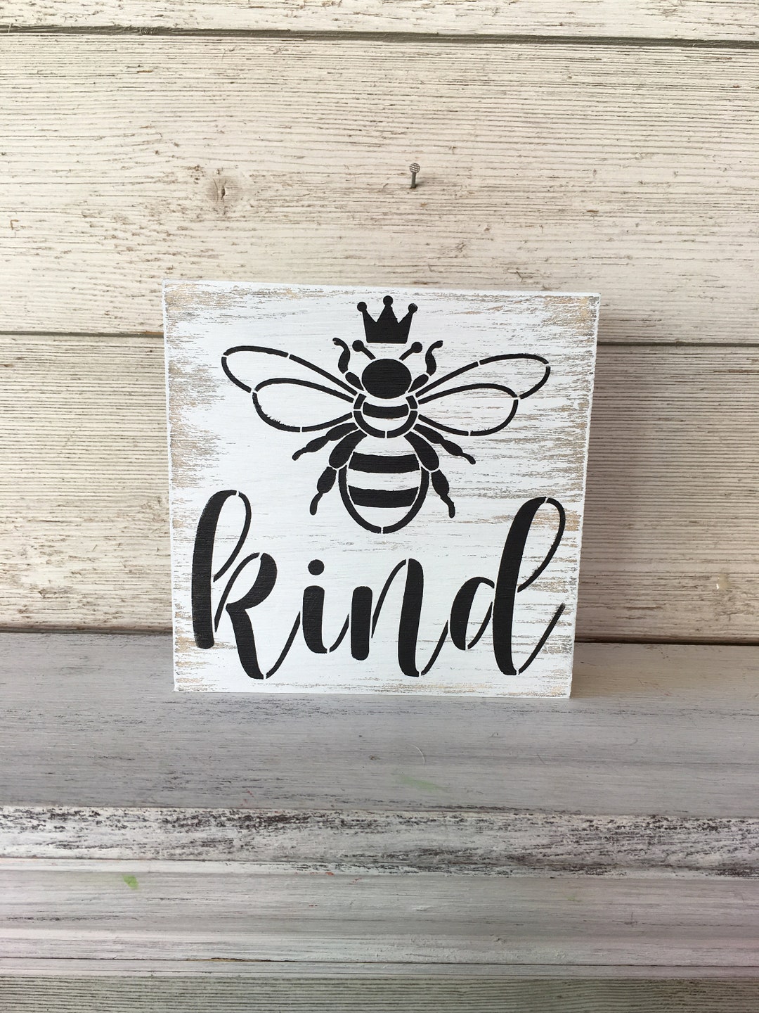 Bee Kind Wood Block Sign/bee Sign/bee Kind Sign - Etsy