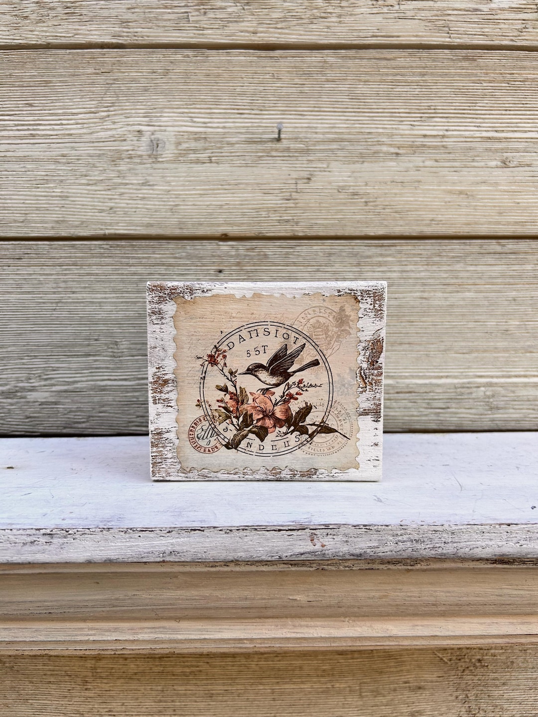 Rustic Stamp Bird Wood Sign/farmhouse Decor /rustic Decor - Etsy
