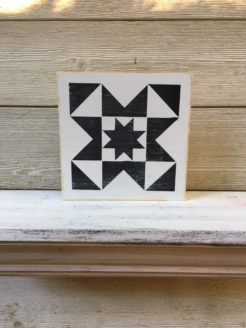 Barn Quilt Wood Block Signs/barn Quilt Wood Sign/farmhouse - Etsy