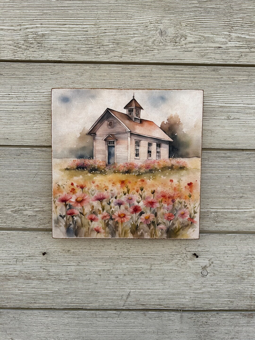 Farmhouse Rustic Country Church Wood Canvas/church Wood Sign/farmhouse ...