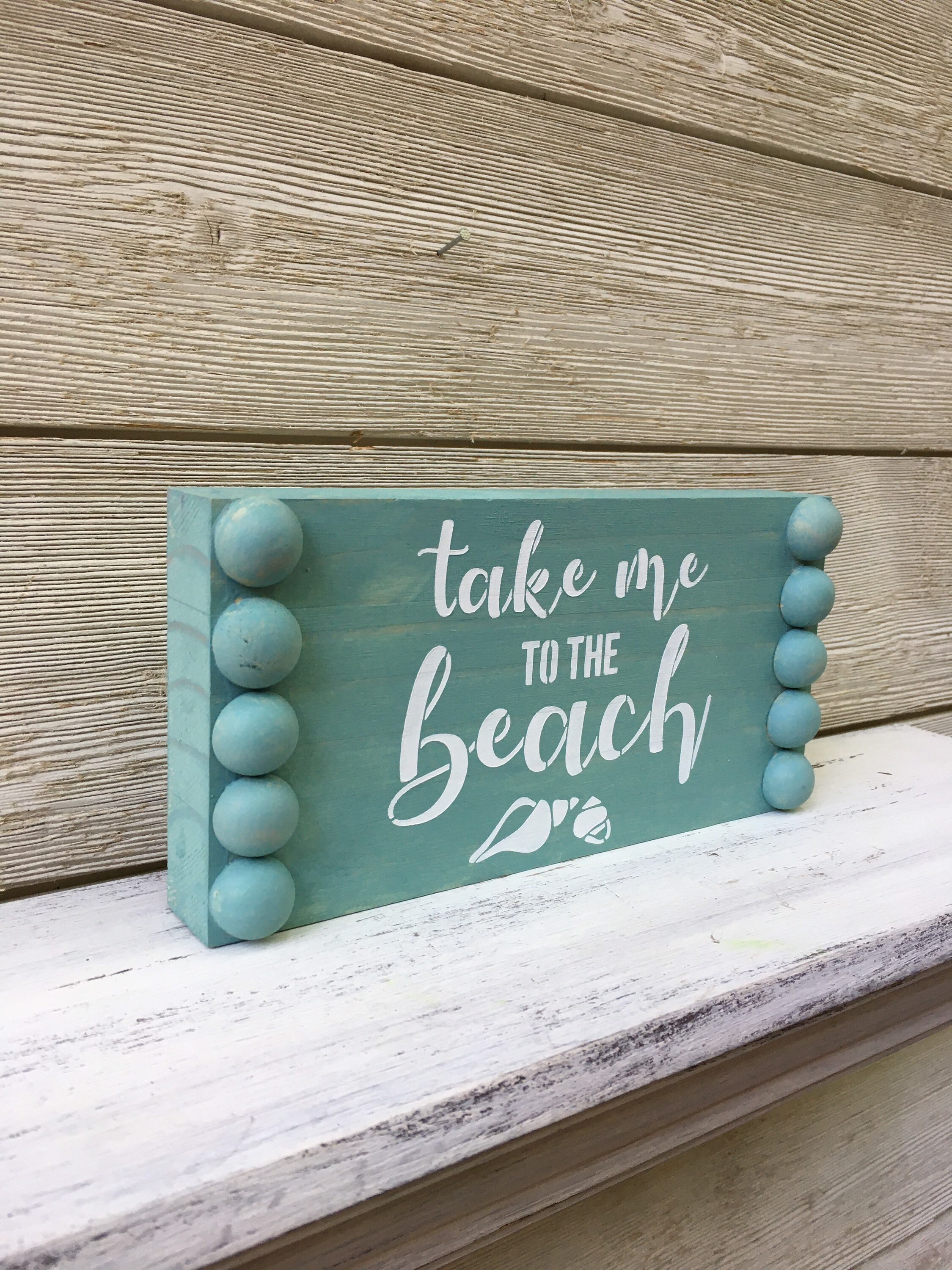 Take Me to The Beach Shelf Sitter/Take Me to The Beach Letrero - Etsy ...