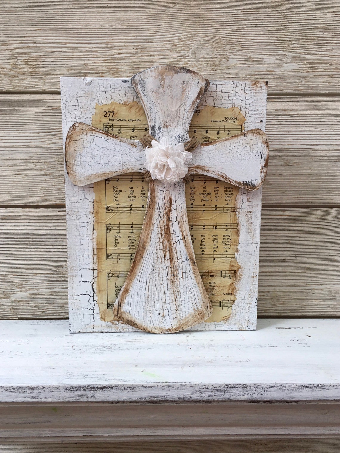 Rustic Cross on Wood/Cross on Wood Block Sign/Religious Decor | Etsy