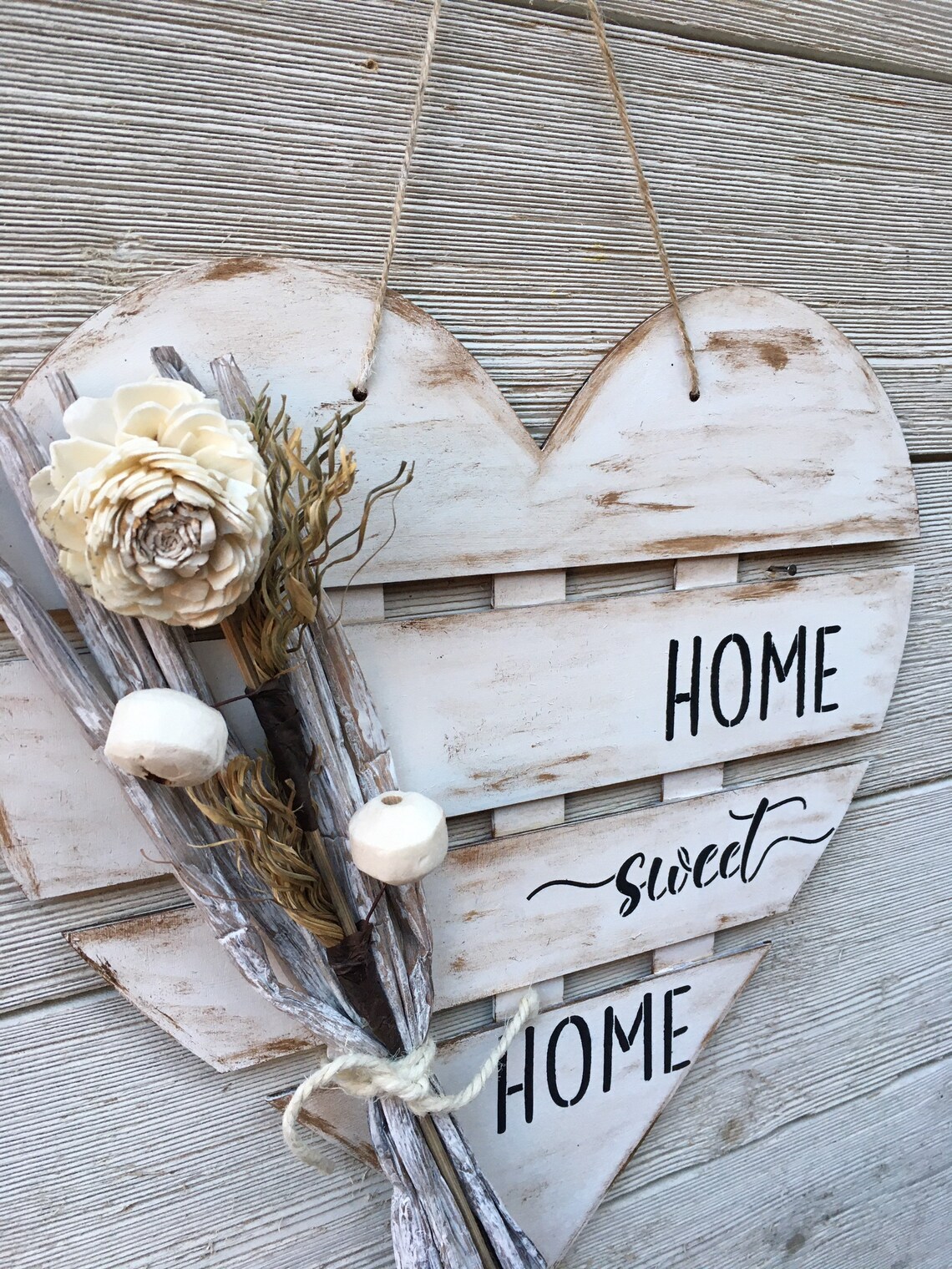 Home Sweet Home Wood Heart Sign/farmhouse Wood Heart Sign/home - Etsy