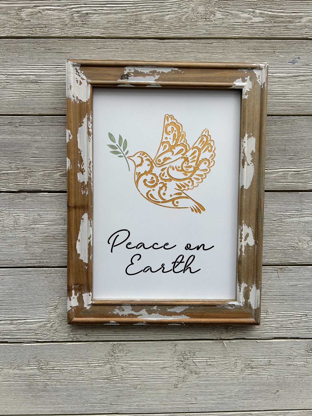 Peace on Earth Wood Wall Sign/peace on Earth Christmas Sign/christmas ...
