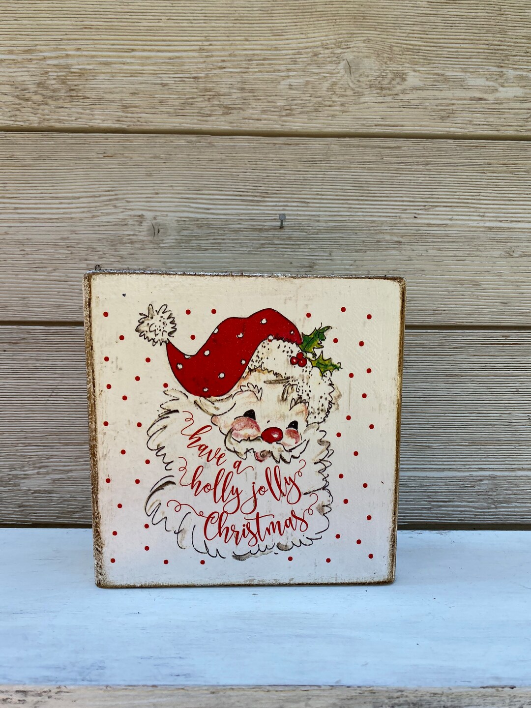 Have Holly Jolly Christmas Wood Sign/santa Wood Sign/farmhouse ...