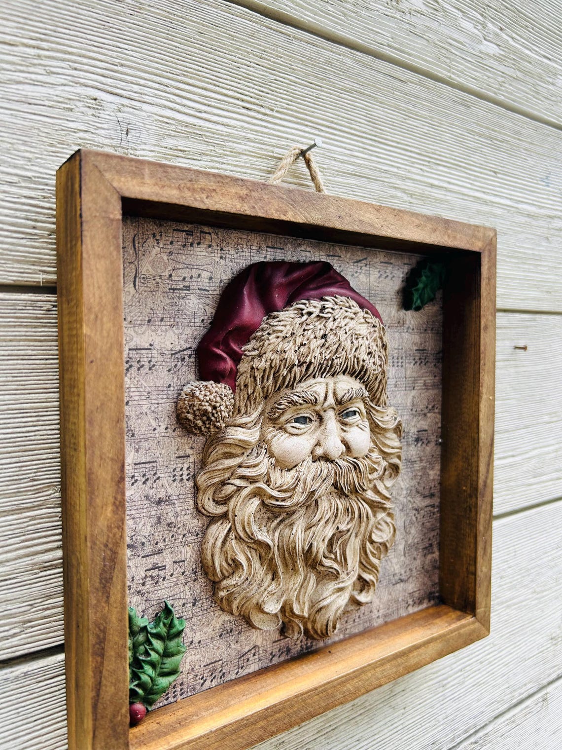 Santa Christmas Wood Sign/wood Wall Sign/christmas Decor/santa Wood ...