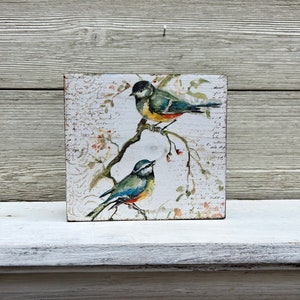 Spring Blue Bird Wood Block Sign/spring Wood Sign/spring Decor/summer ...