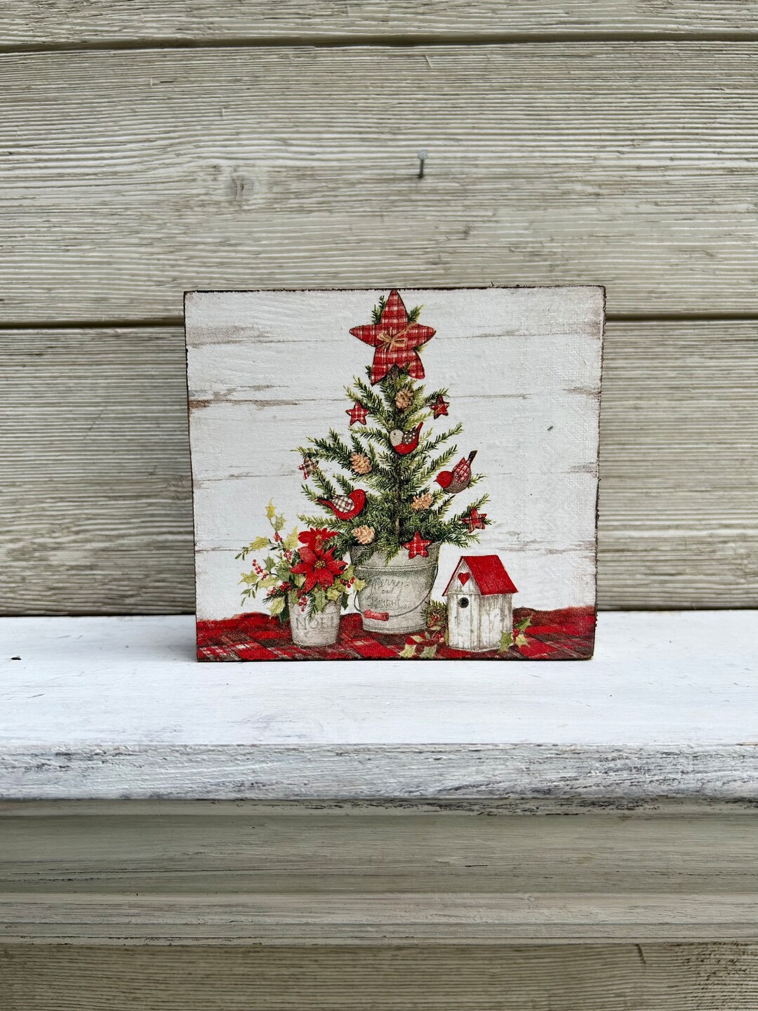 Farmhouse Christmas Wood Block Sign/christmas Wood Block Sign/christmas ...